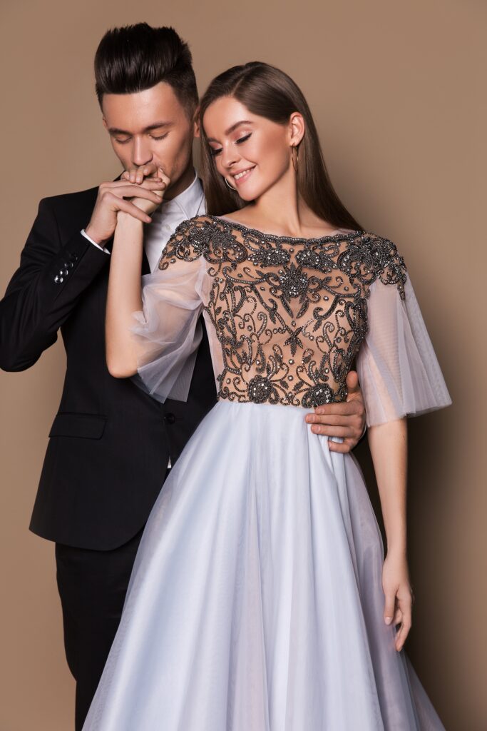 Floor length evening dress «18113» with open back | WONA LA