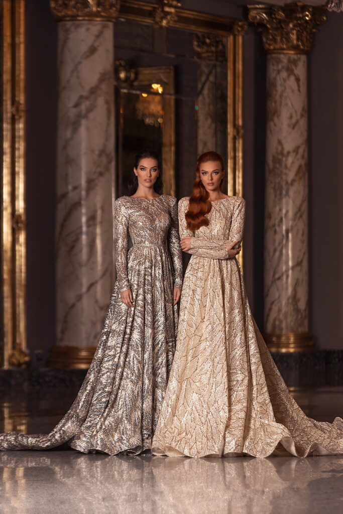 Floor length evening dress «20313» with open back | WONA LA