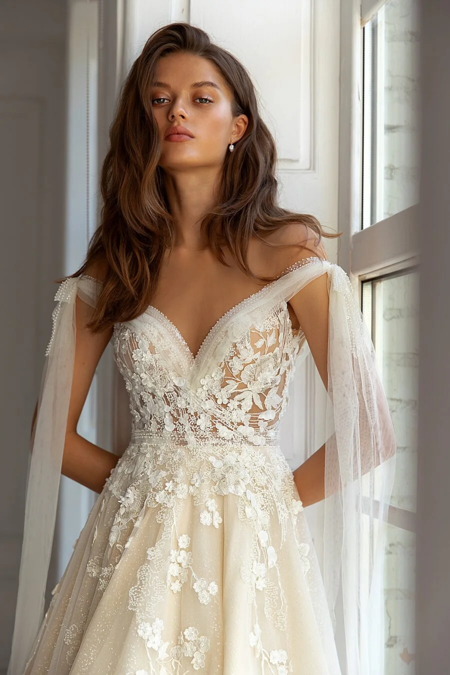 Boat wedding dress «Yuna» | WONA LA Boat wedding dress «Yuna» | WONA LA