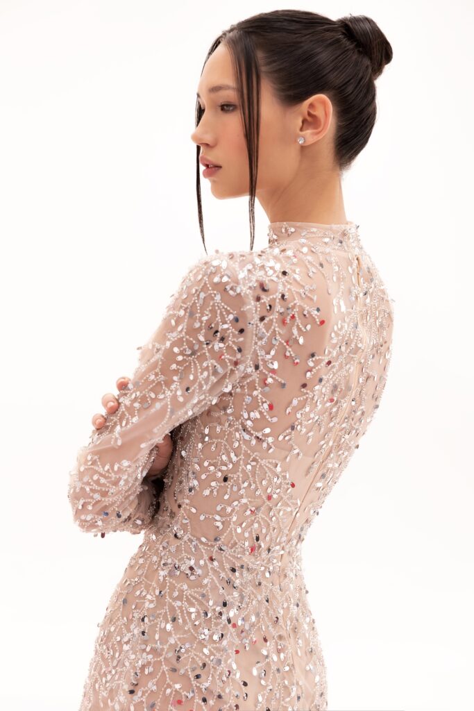 Floor length evening dress «22121» with body | WONA LA