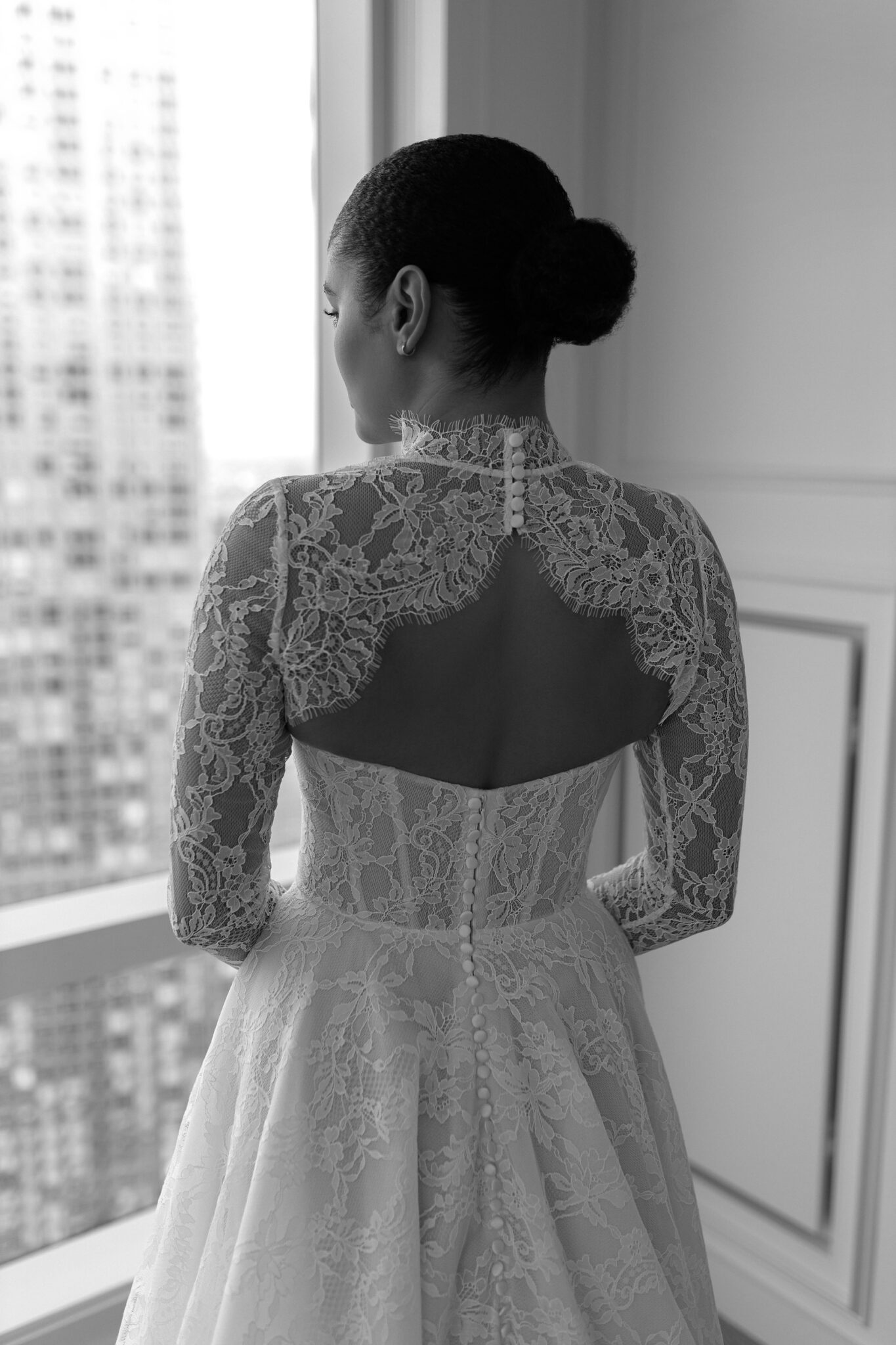 Buttons wedding dress «Marina» with detachable bolero | WONA LA